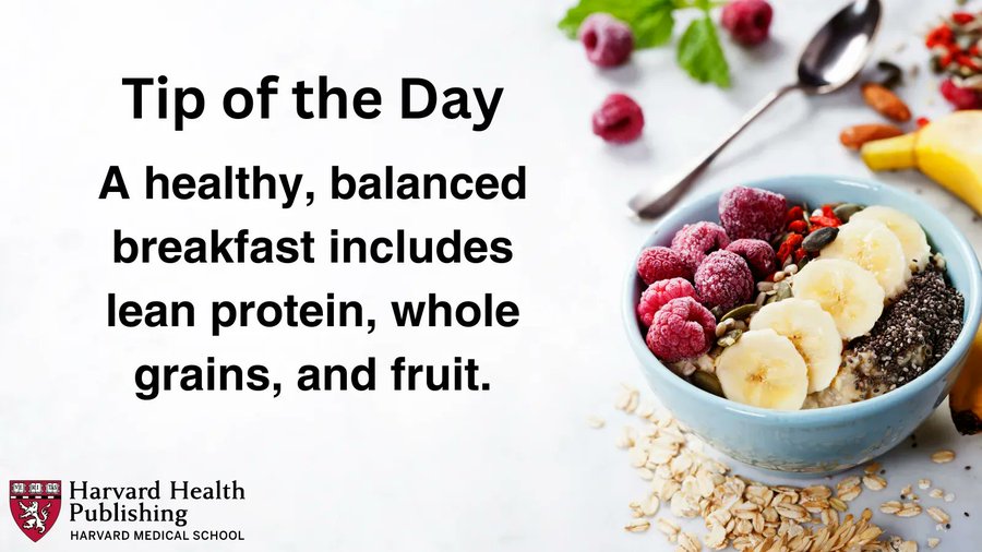 A healthy balanced breakfast @HarvardHealth #breakfast – Healthaware